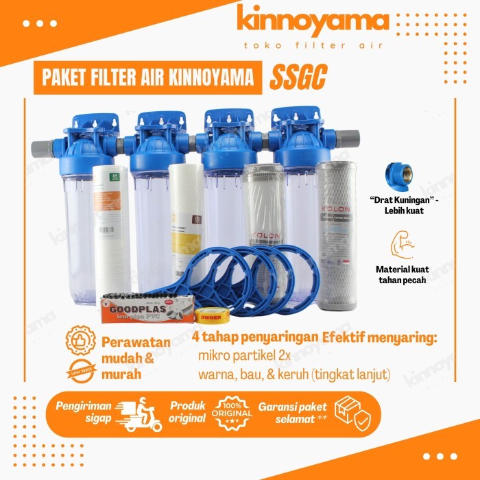 Jual Paket Filter Air Sumur Bor 4 tahap / Filter Air Toren Keruh ...