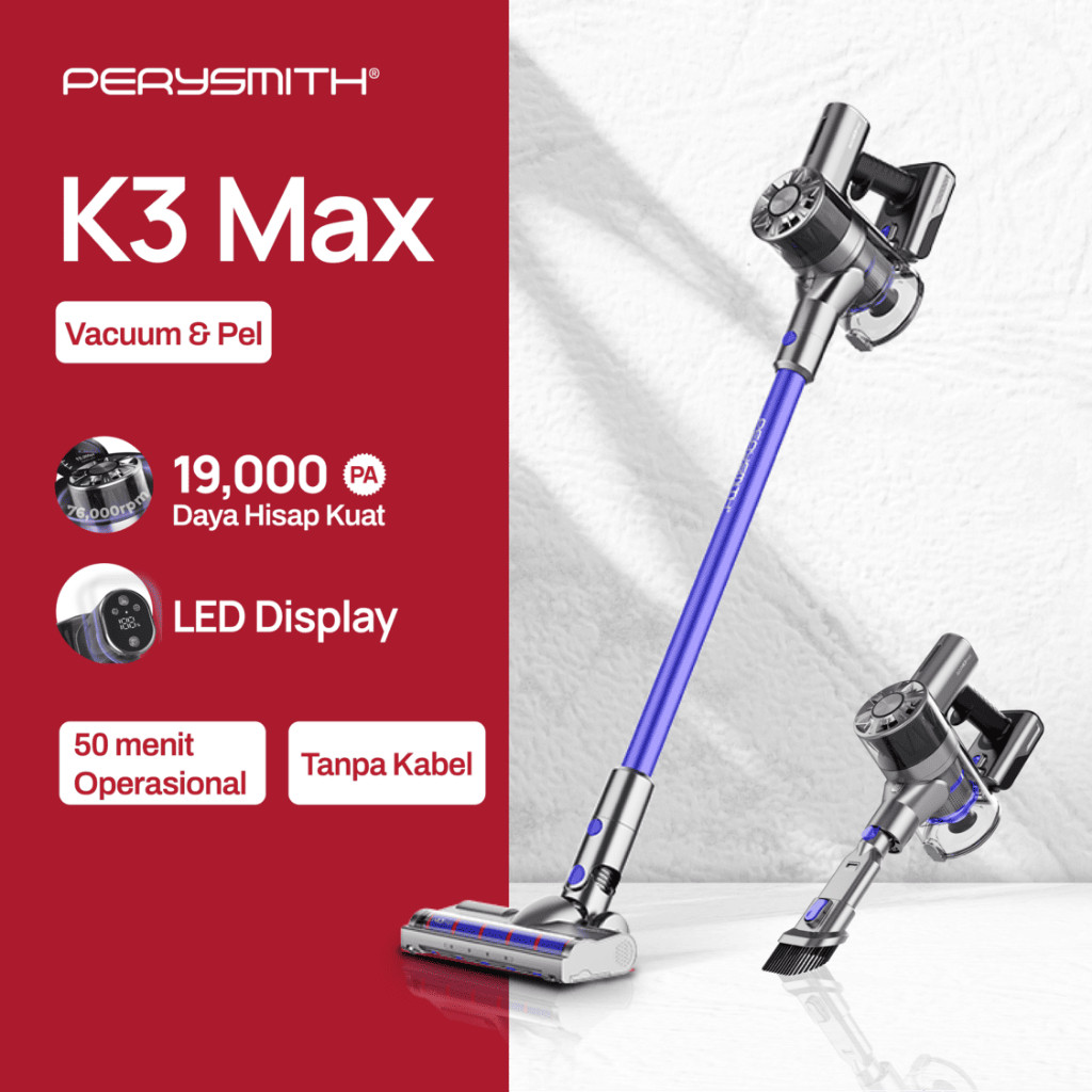 Jual PERYSMITH K3 Max Cordless Vacuum Cleaner Home Penyedot Debu Tanpa ...