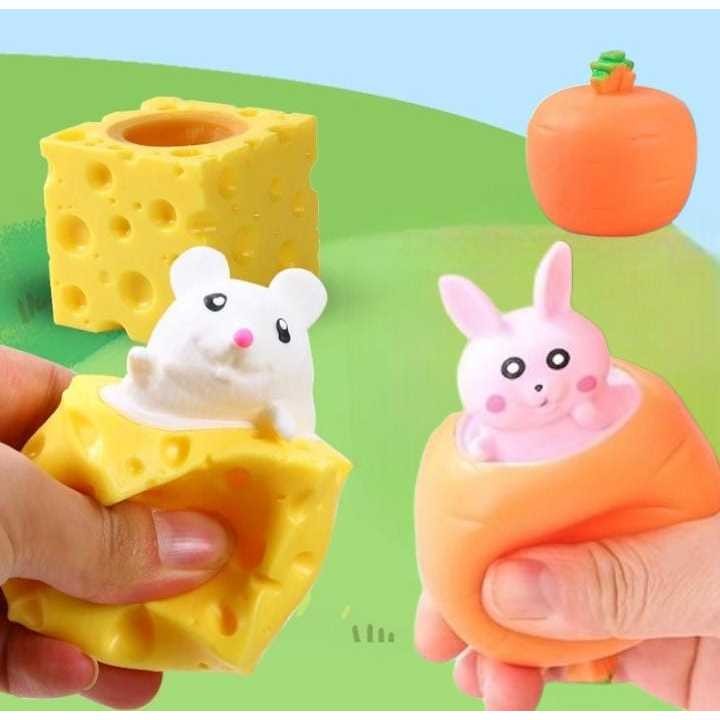 Jual OS MAINAN Pop Up Squirrel Mainan Anak Silikon Tikus Katak Tupai ...