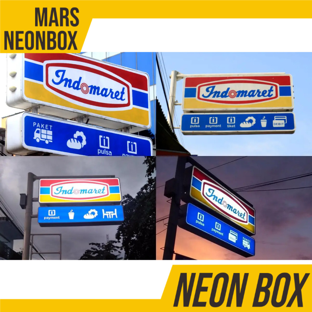 Jual Neon Box Indoor Outdoor 120cm x 240cm Premium Custom 2 Sisi ...