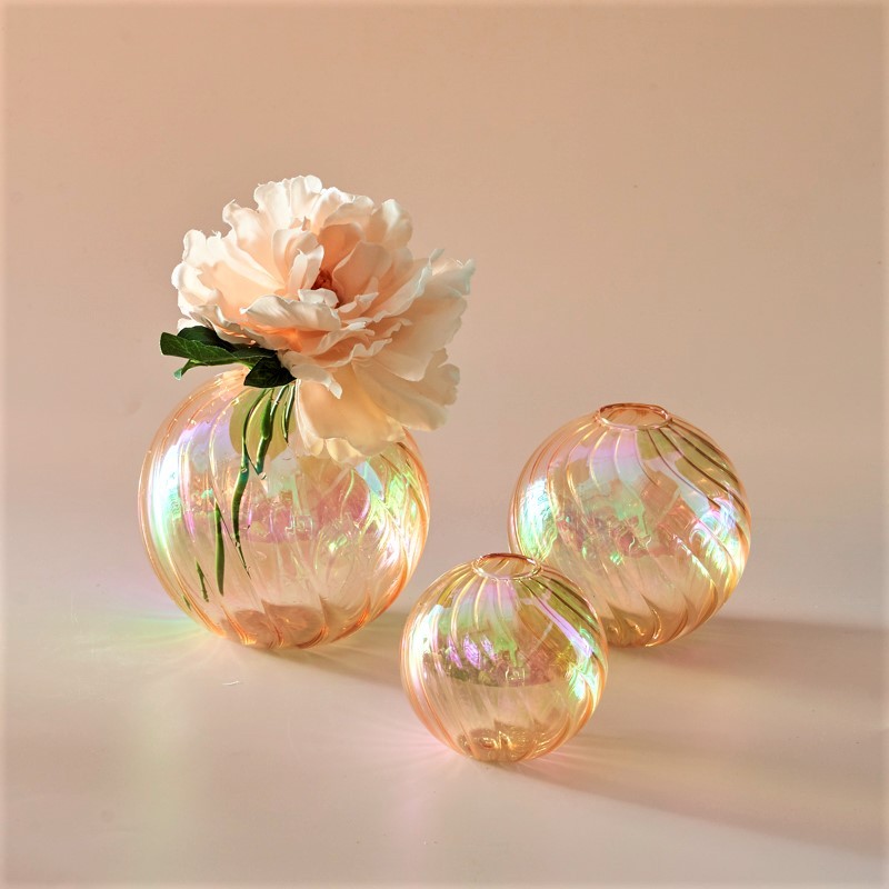 Jual 3pc Vase Set Ball Vases Decoration Home Living Room Flower Pot for ...