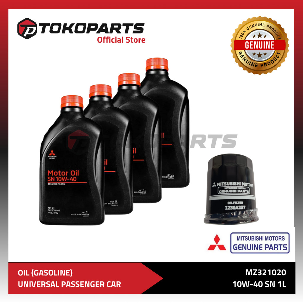 Jual Paket Ganti Oli 4L 10W-40 SN+ Filter Oil Xpander / Mirage | Shopee ...