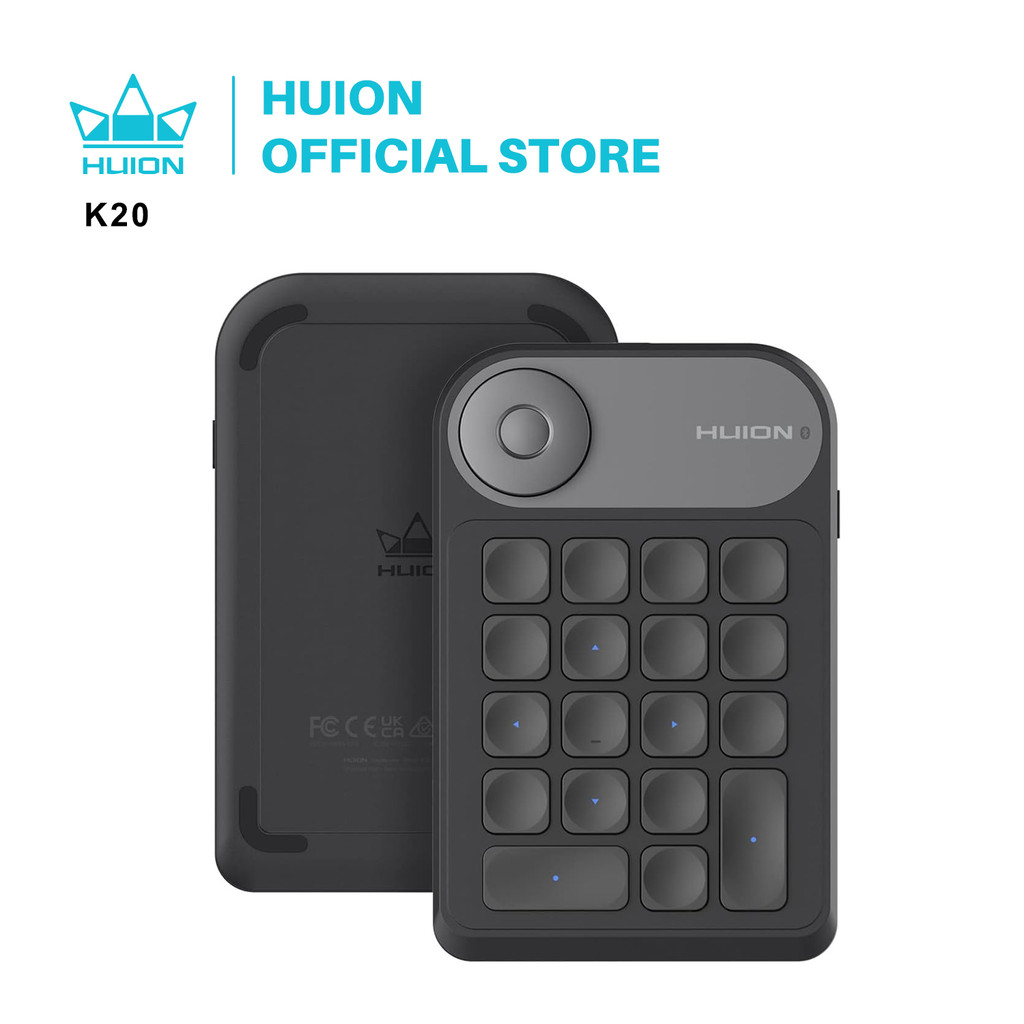 Jual Huion K20 Keydial mini Keyboard for Drawing Tablet, PC and Phone ...
