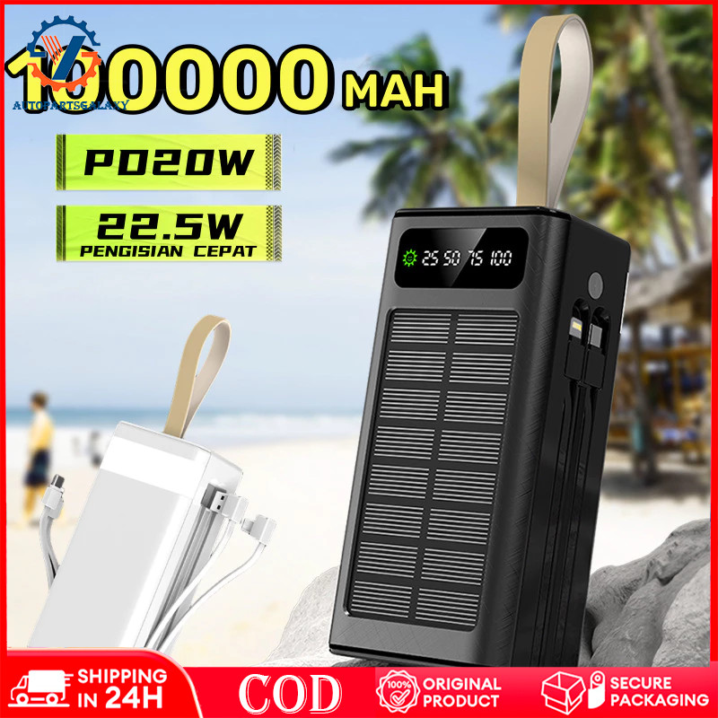 Jual Power Bank 100000mah Original Fast Charging 4 Output 3 Input Led ...