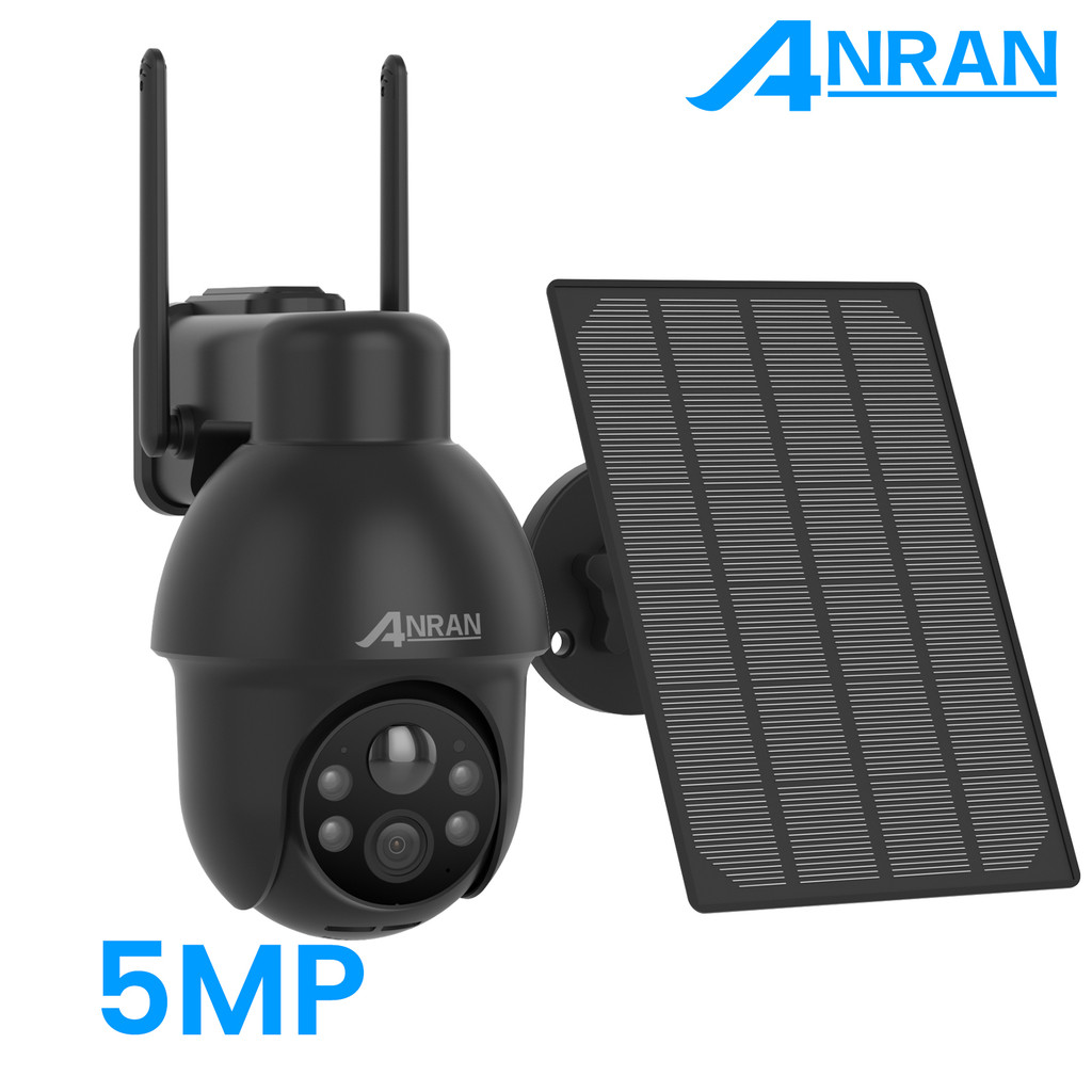 Jual ANRAN 5MP Solar Wifi Camera 360° View Siren Alarm Color Night ...
