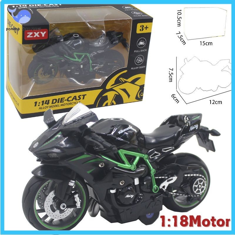 Jual [Pengiriman Jakarta] 1:18 Miniatur model sepeda motor die-cast ...