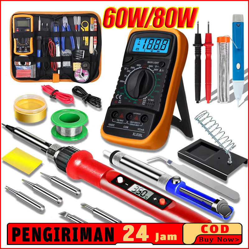 Jual Model terbaru 80W Paket Solder Listrik Lengkap Set Solder Listrik Lengkap dengan Multimeter ...