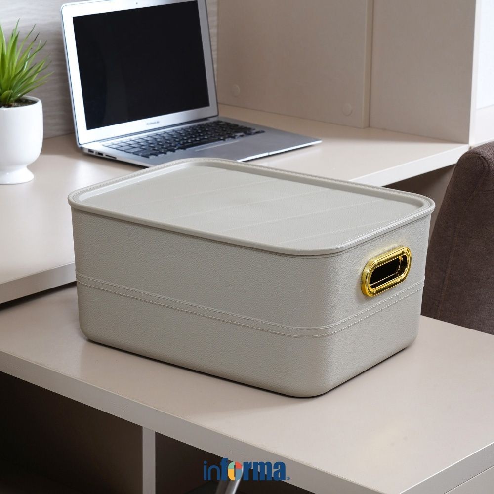 Jual Informa Arabel Kotak Penyimpanan Large - Abu-Abu/Cokelat Kotak ...