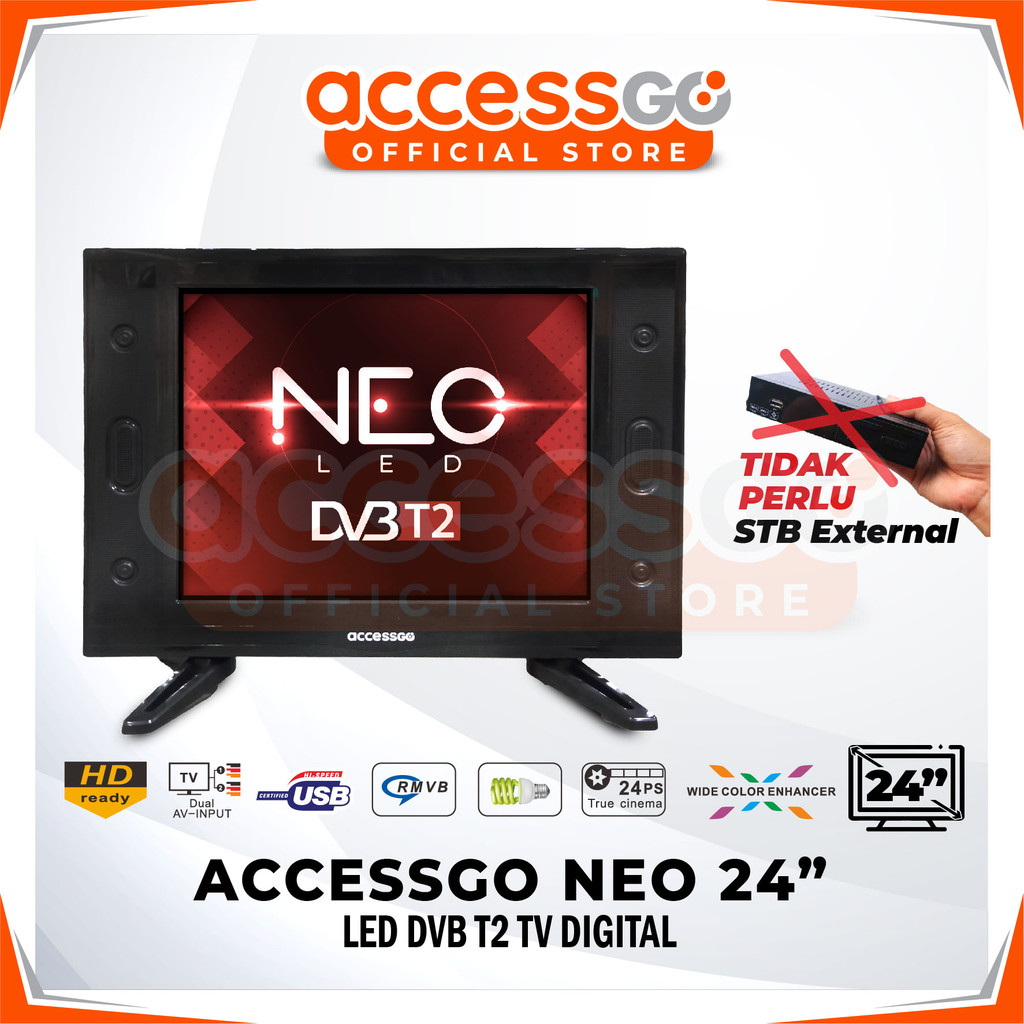 Jual ACCESSGO TV DIGITAL NEO LED 24 INCH DVB T2 BERGARANSI RESMI ...