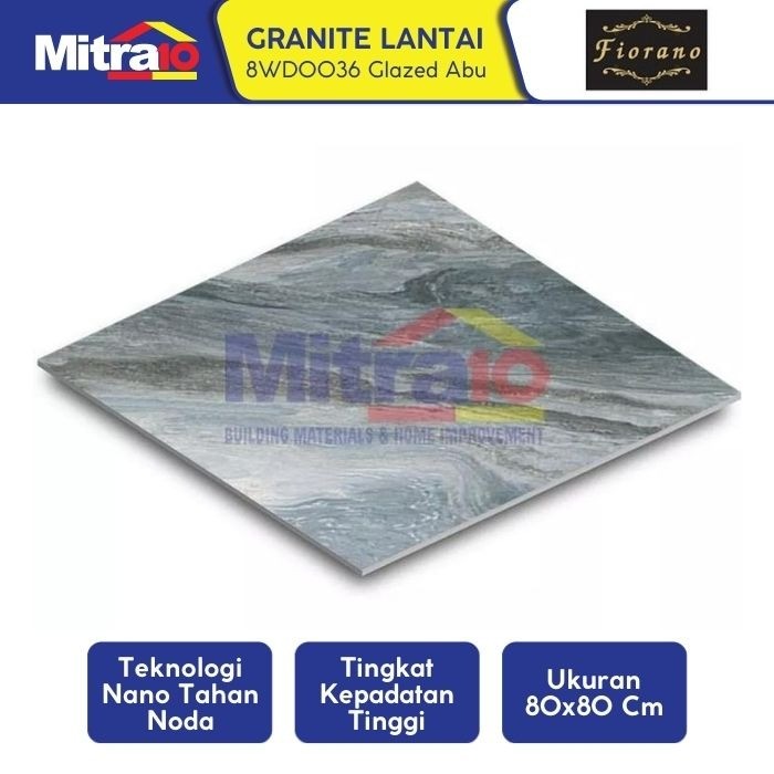 Jual Fiorano Granite Lantai 8WD0036 Glazed 80x80 Cm Abu | Shopee Indonesia