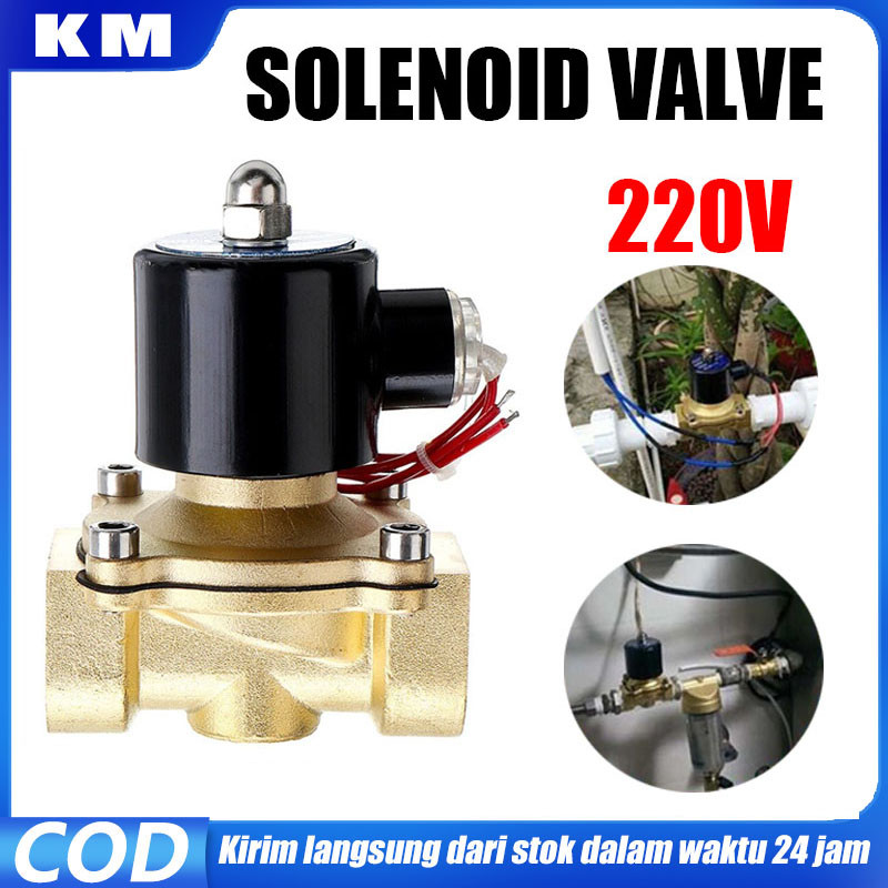 Jual Electric Selenoid Valve Water Solenoid Katup Air Valve 1/4 Inch 1/ ...