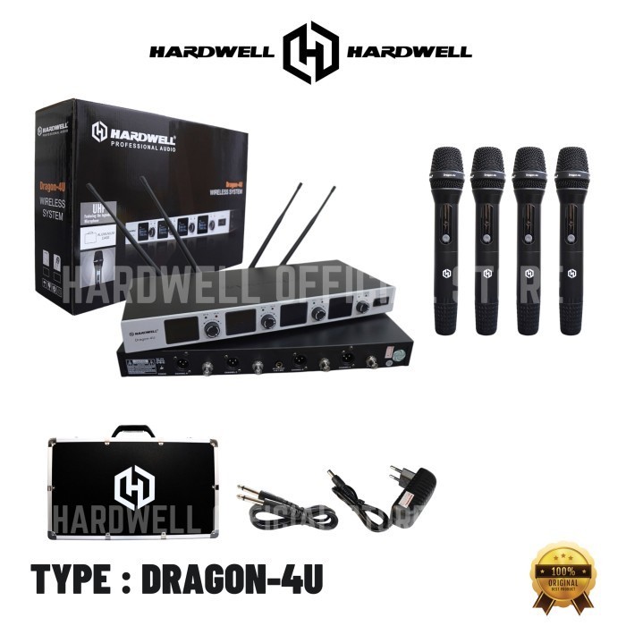 Jual Mic Wireless 4 Channel Hardwell DRAGON 4U atau scarlet 4 pro ...