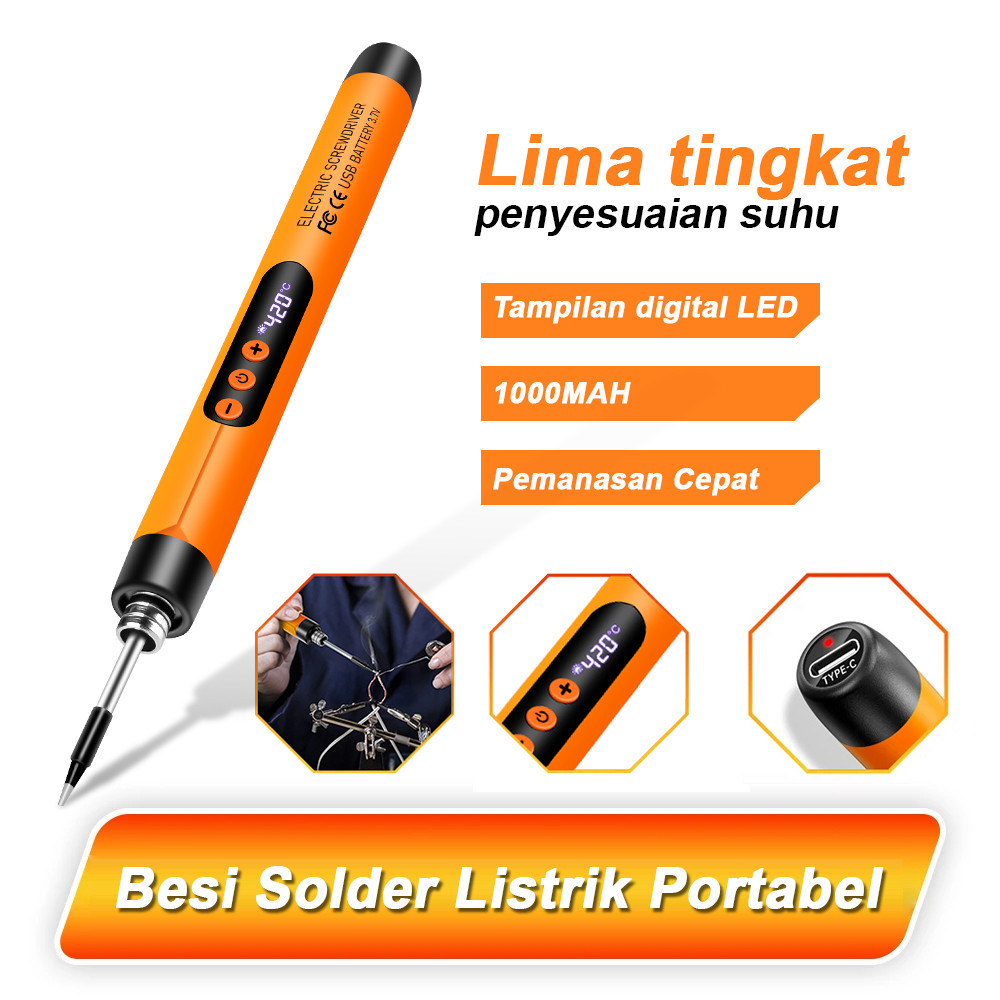 Jual LED Solder Besi Portable USB Setrika Listrik 5V 8W mini Besi Solder Suhu yang Dapat ...