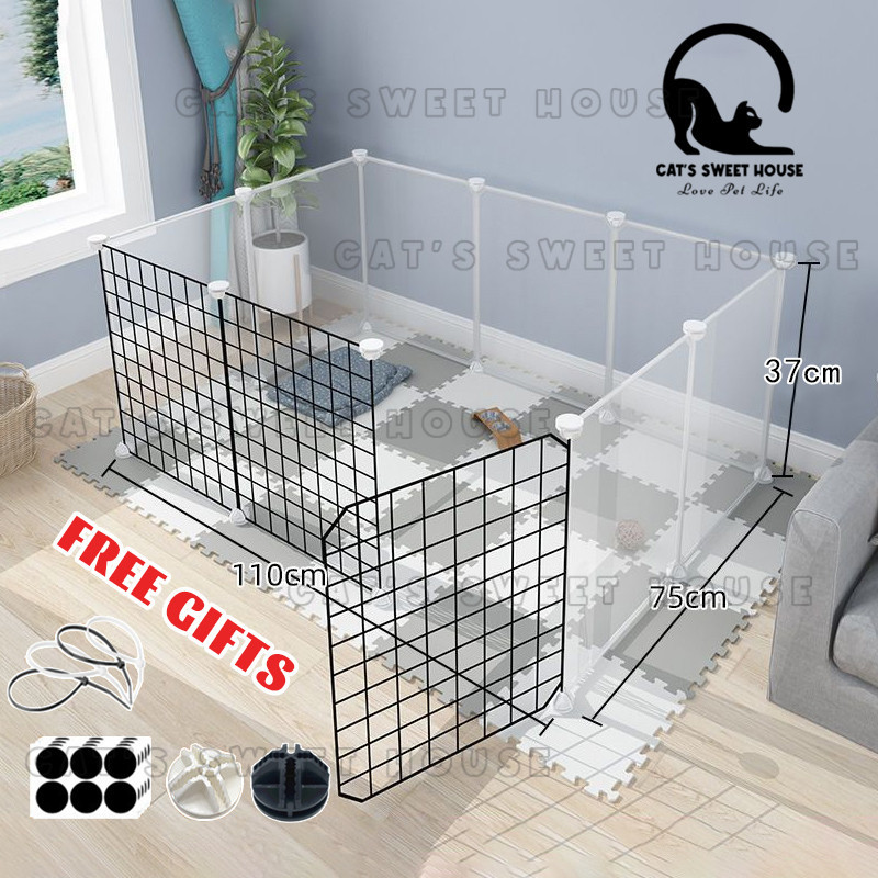 Jual 1 Set Kandang Kucing Pagar Kucing Pembatas Tingkat Kandang Pet ...