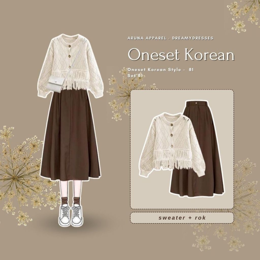 Jual Setelan Wanita BKK Stuff retro Set 81 - Setelan One Set Korean Style, OOTD, Vintage Retroo ...