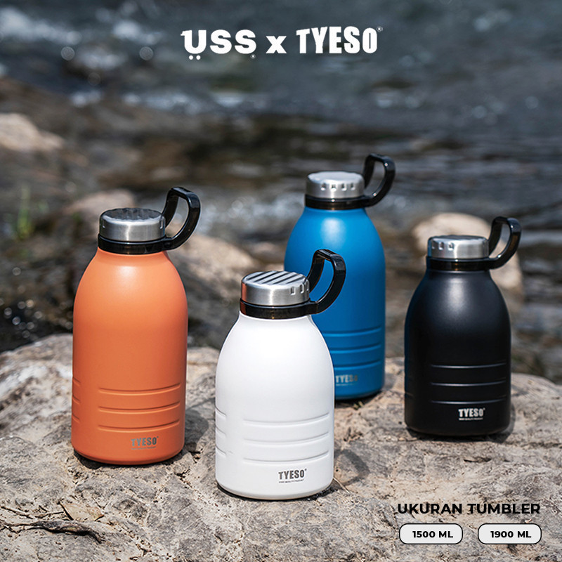Jual USS x Tyeso Botol Minum Stainless Unik Kapasitas Besar 1500ml/1900ml Aesthetic Korea Travel ...