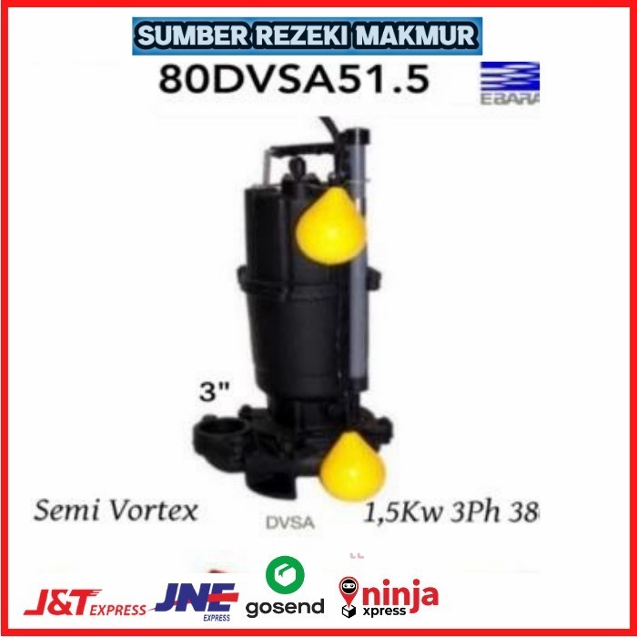 Jual Submersible Pump EBARA 80DVSA51.5 Pompa Celup Ebara 2Hp 3Ph Autometic | Shopee Indonesia