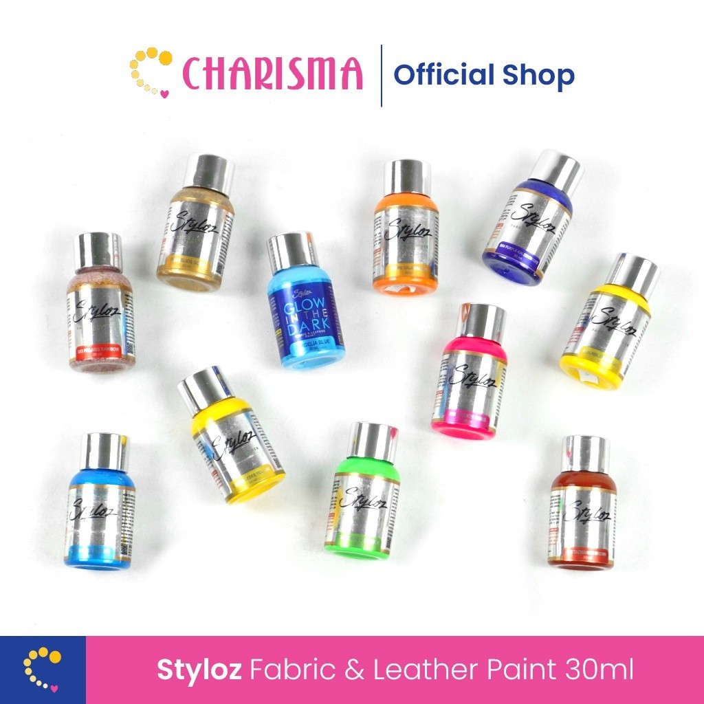 Jual Charisma Styloz Fabric and Leather Paint - Original Colors 30 ml ...