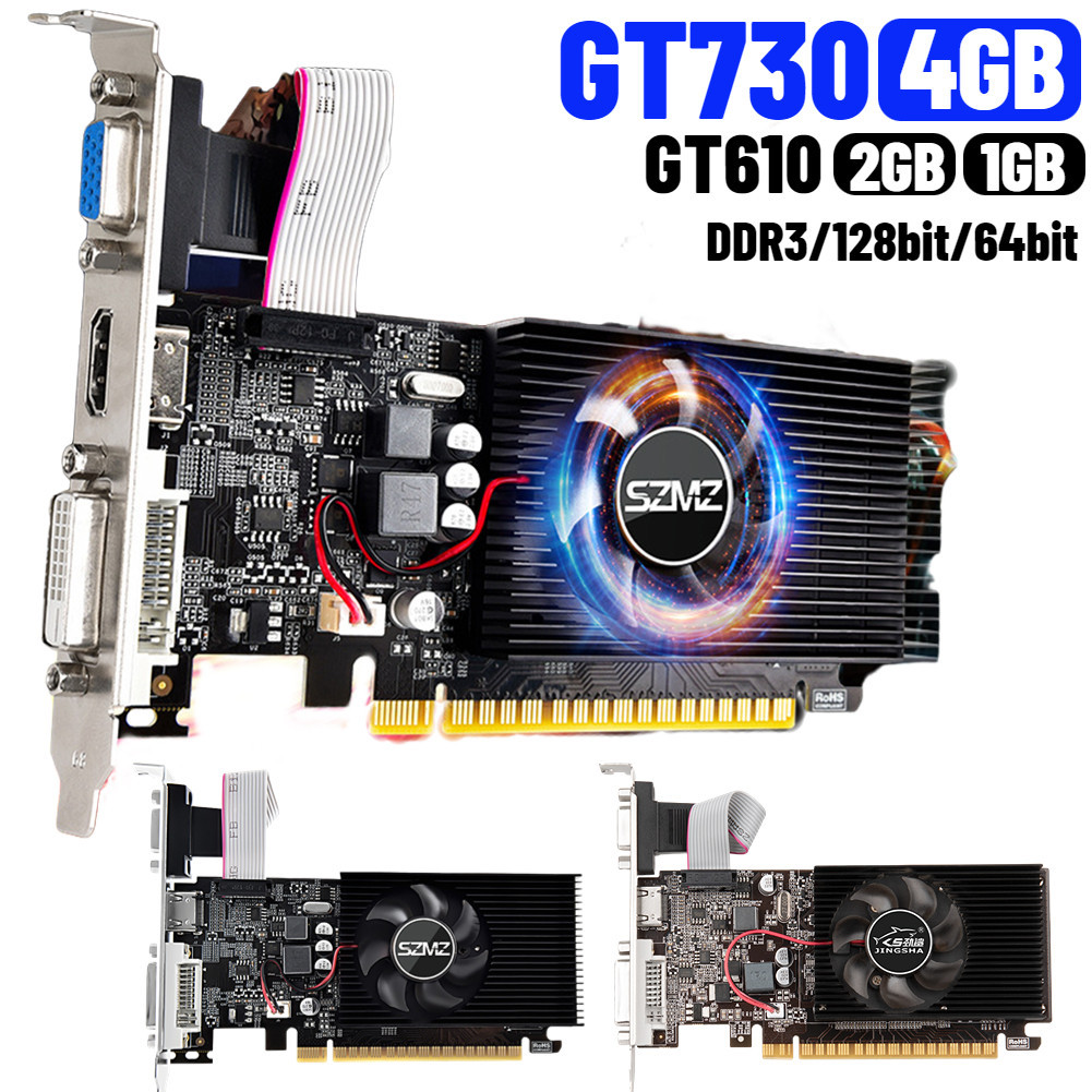 Jual GT730 4GB DDR3 128Bit/64Bit Gaming Video Card with HDMI VGA DVI Port PCI-E2.0 16X PC ...
