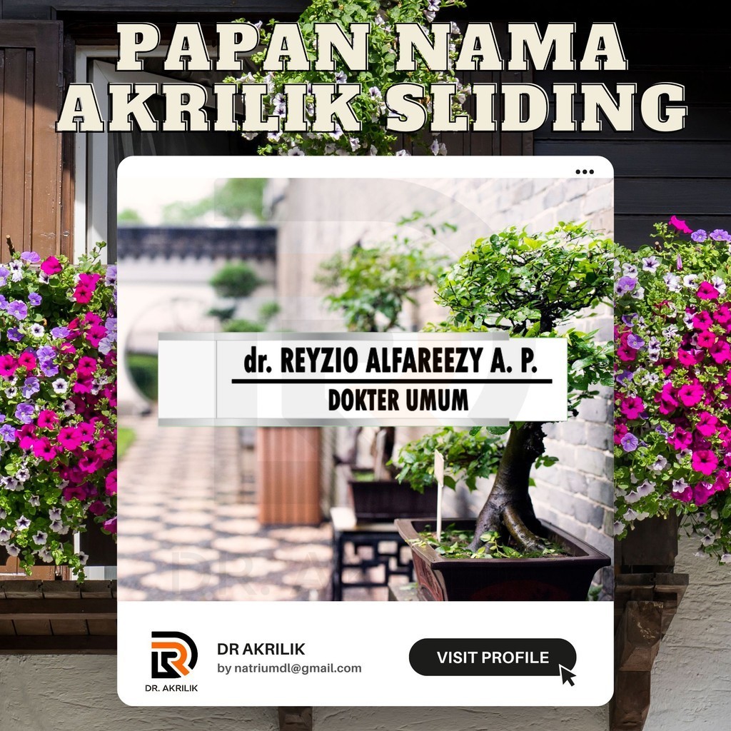 Jual Papan nama akrilik sliding / Tempat papan nama akrilik | Shopee ...