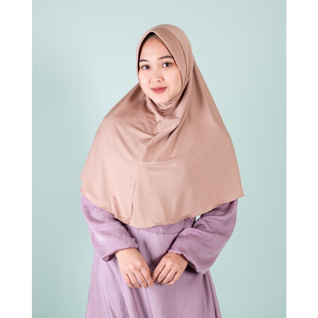 Jual Jilbab Kerudung Bergo Fashion Wanita Muslim Hijab Kekinian Murah hamidah jersey Premium ...