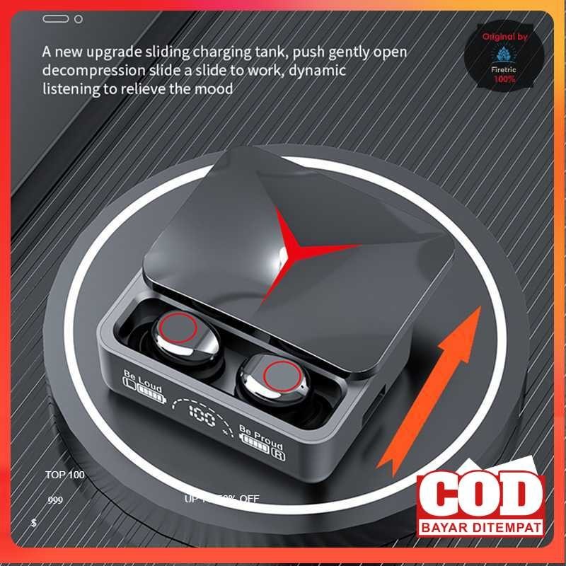 Jual TWS Earphone Bluetooth 5.3 HIFI LED Type C 1200mAh M90 Pro | Shopee Indonesia