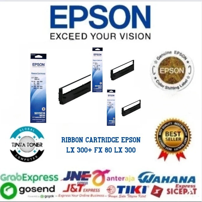 Jual RIBBON CARTRIDGE EPSON LX 300+ LX 80 LX 300 ORIGINAL | Shopee ...