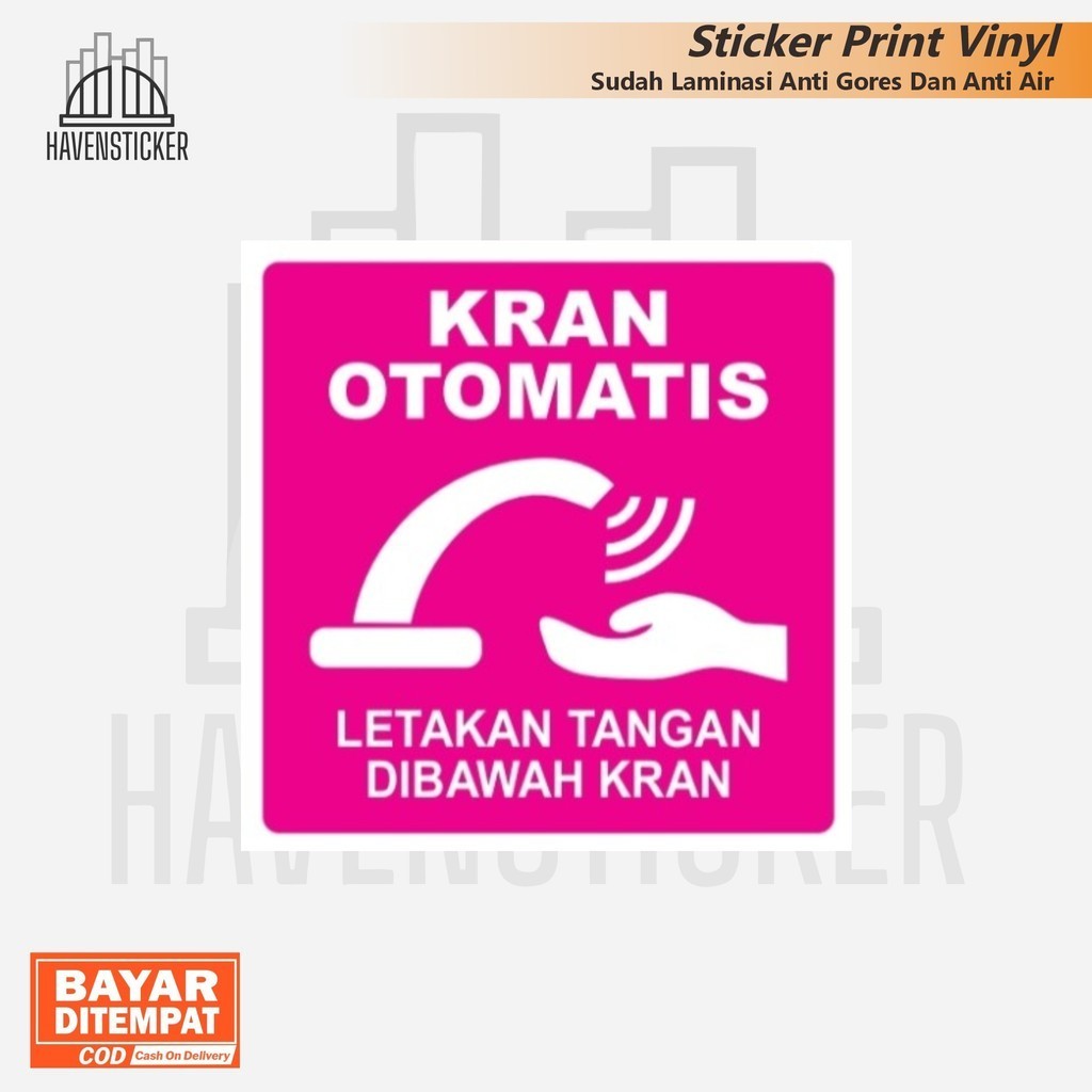 Jual Stiker Vinyl print Penggunaan Kran / Kran Otomatis glossy | Shopee ...