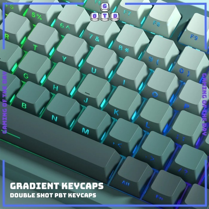Jual Ink Blue Gradient Keycaps Side Letter Side Print Cherry Profile by ...