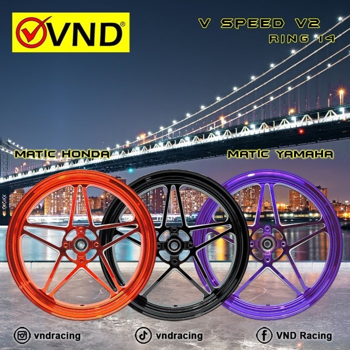 Jual VELG RACING VND V SPEED GEN2 VELG VND V SPEED V2 VARIO 125 150 | Shopee Indonesia