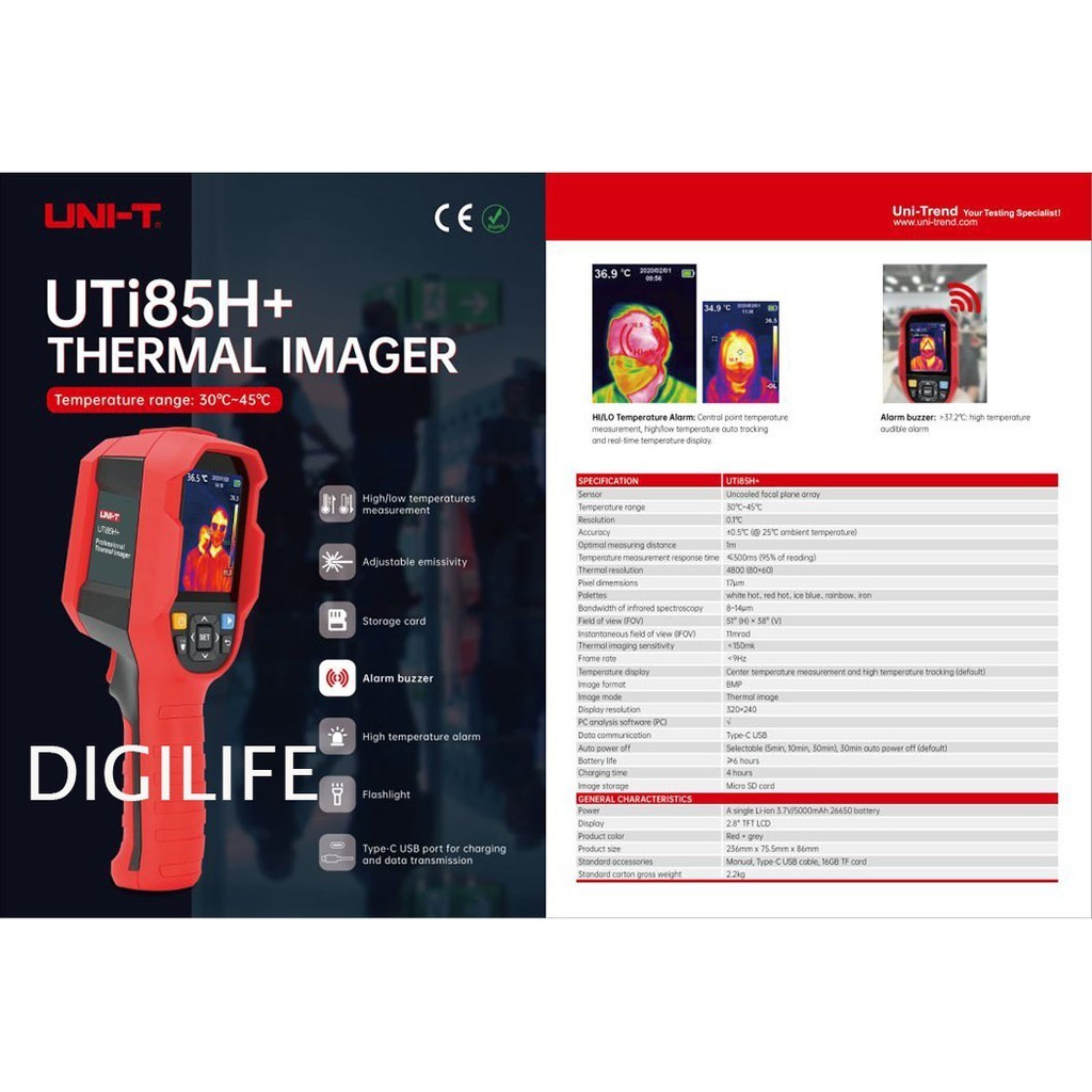 Jual Thermal Camera Imager UTI85H+ UNI-T Infrared Thermometer Medical ...