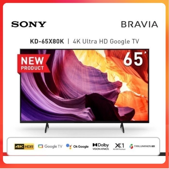 Jual SONY LED TV KD 65X80K / KD-65X80K 65 INCH 4K GOOGLE TV | Shopee ...