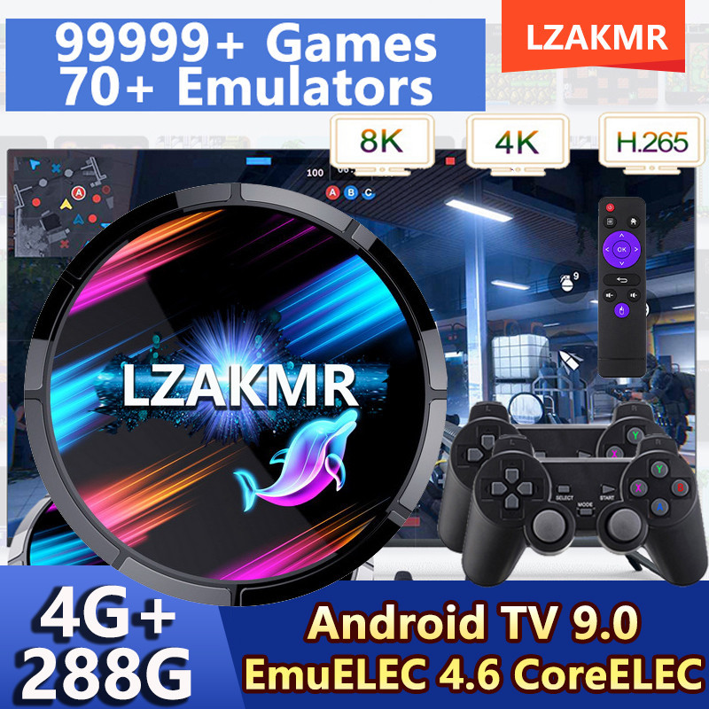 Jual LZAKMR konsol permainan 4K WIFI X3 MAX, konsol kotak Game Retro 32G + 256G 70 emulator ...