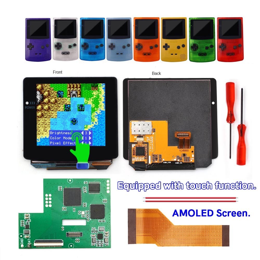 Jual HISPEEDIDO GBC Laminated AMOLED OLED Touch Screen OSD Menu RETRO ...