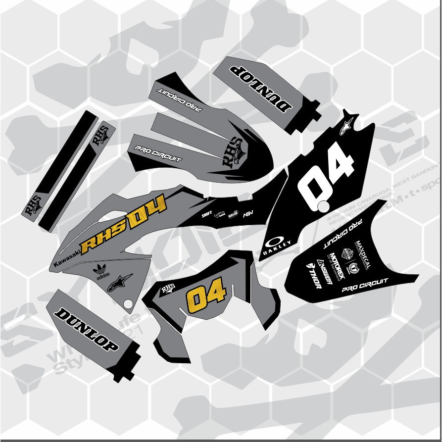 Jual Decal/Stiker KLX BF- D'Tracker /CRF -klx gordon-wr155 dll full ...