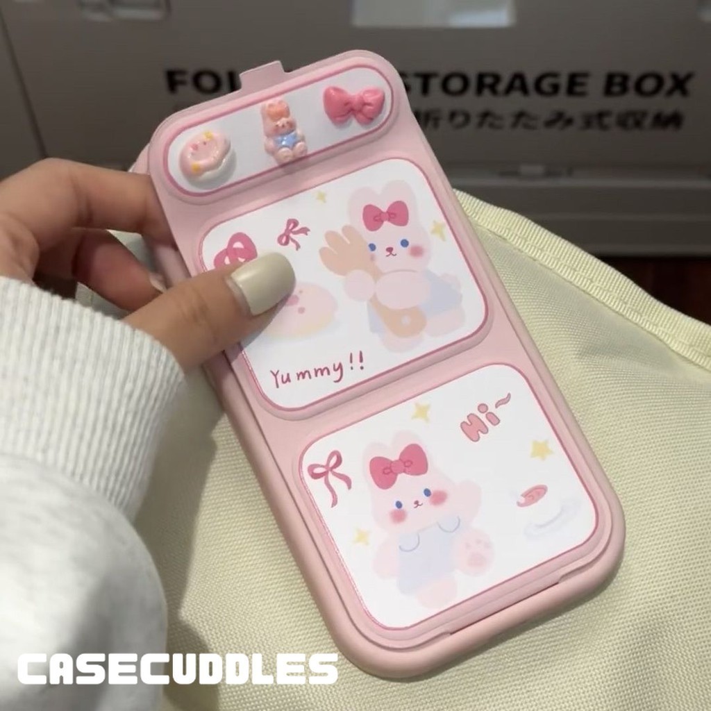 Jual [CASECUDDLES] Pink Bunny Standing Case - Softcase / Casing HP for ...