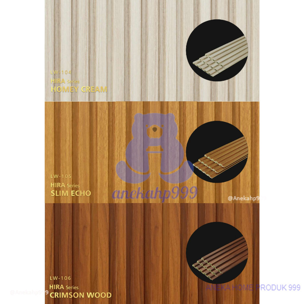 Jual Wpc wallpanel Hira Slim Series isi 10 pcs ukuran 2,9m x 16cm x 1cm ...