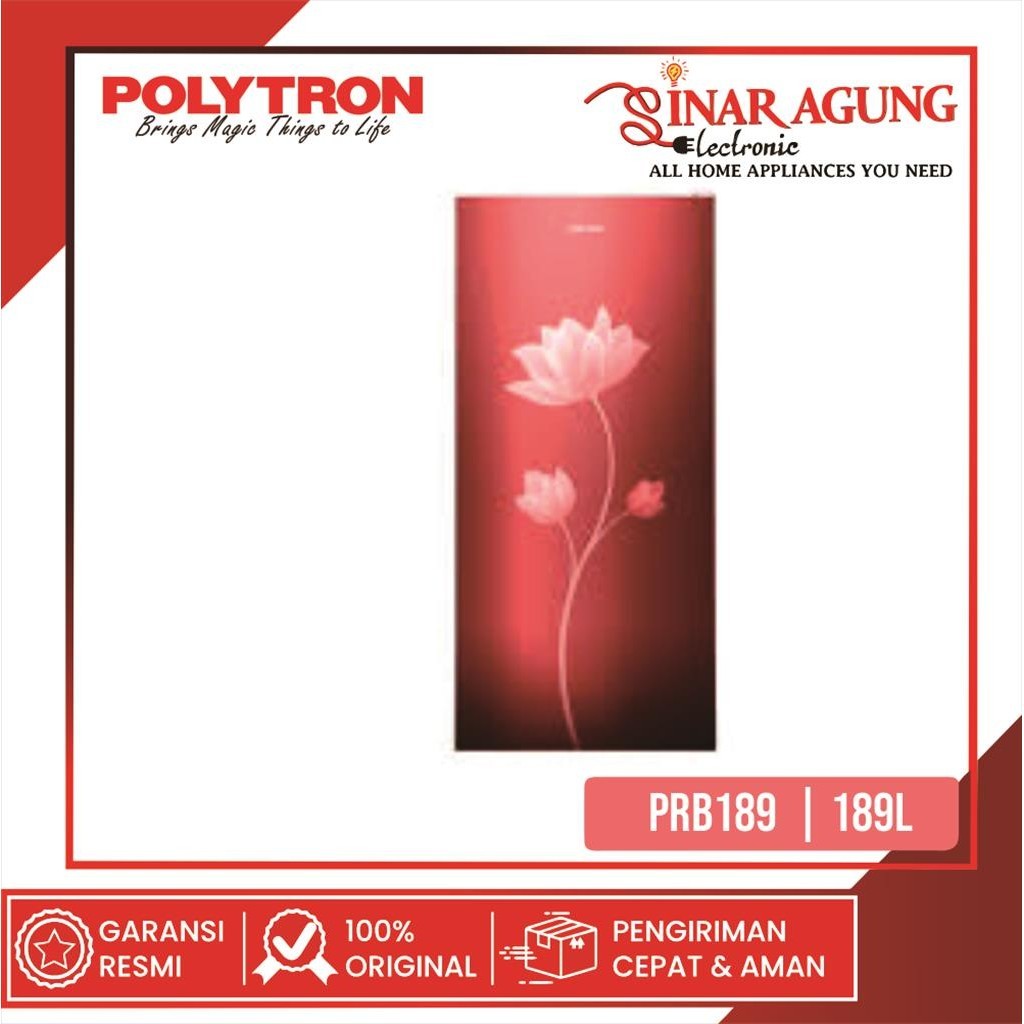 Jual POLYTRON PRB189 / PRB-189 KULKAS 1 PINTU RED - GARANSI RESMI ...