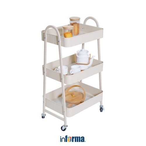 Jual Informa Walter Rak Troli Dapur 3 Tingkat - Putih Rak Penyimpanan ...