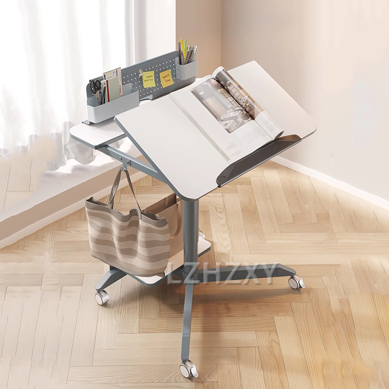 Jual Pneumatic Height Adjustable Sit-Stand Desk with 360° Swivel Wheels ...