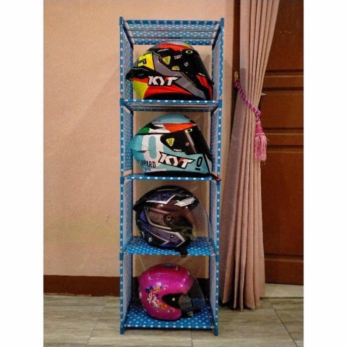 Jual RAK HELMET SERBAGUNA PRAKTIS CANTIK - Biru | Shopee Indonesia