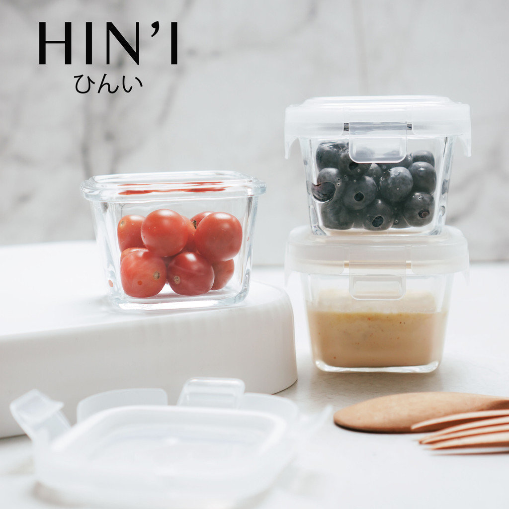 Jual [ HINI MIBENTO ] Food Box Kotak Kaca / MPASI Bayi Bulat Persegi ...