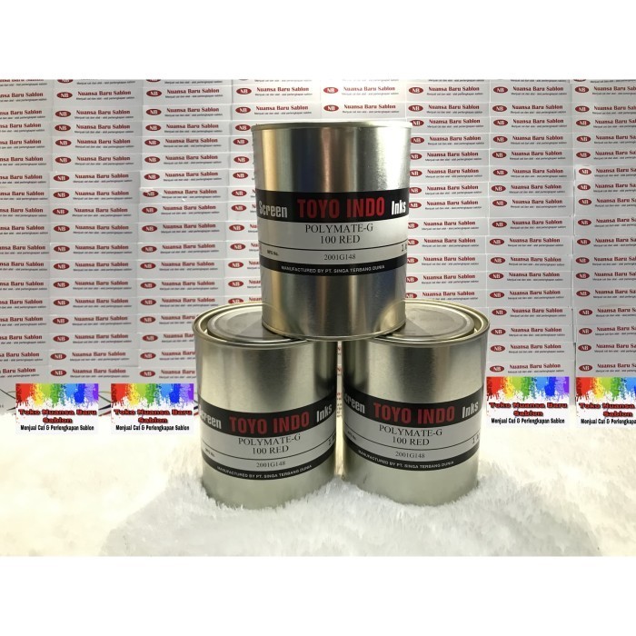 Jual Terbaru-ATK TOYO INDO POLYMATE-G 100 RED (Cat Sablon Plastik ...