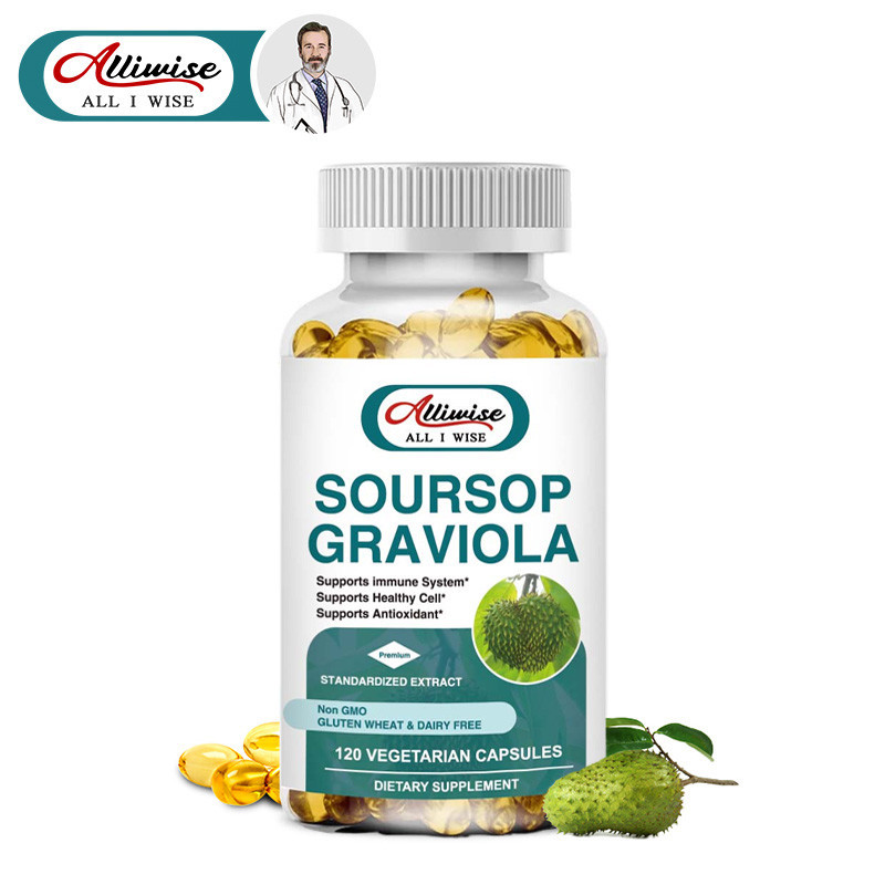 Jual Alliwise Organic Soursop Graviola Capsules Organic Soursop Leaves ...