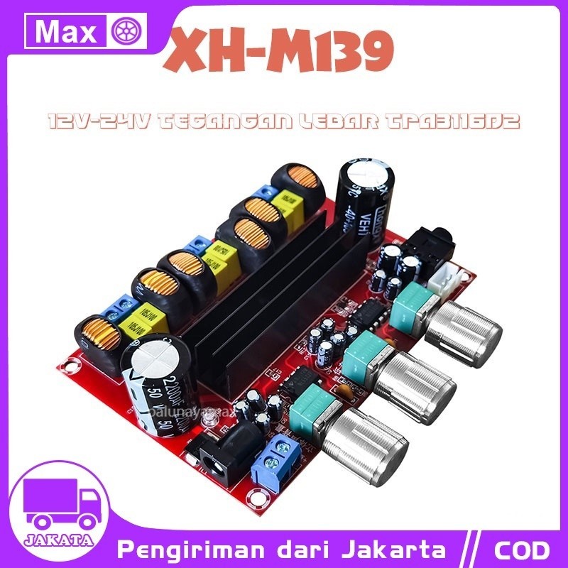 Jual 【XH-M139】 M139 Kit Power Amplifier Class D 2.1 channel digital power amplifier 12V-24V ...