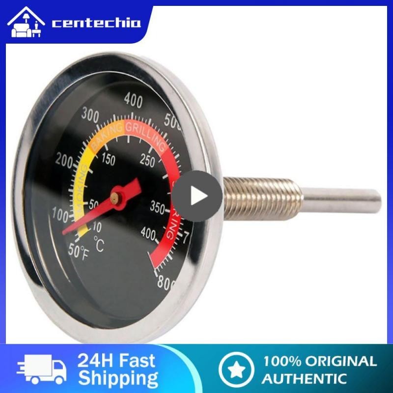 Jual Stainless Steel BBQ Smoker Grill Thermometer Temperature Gauge 10 ...
