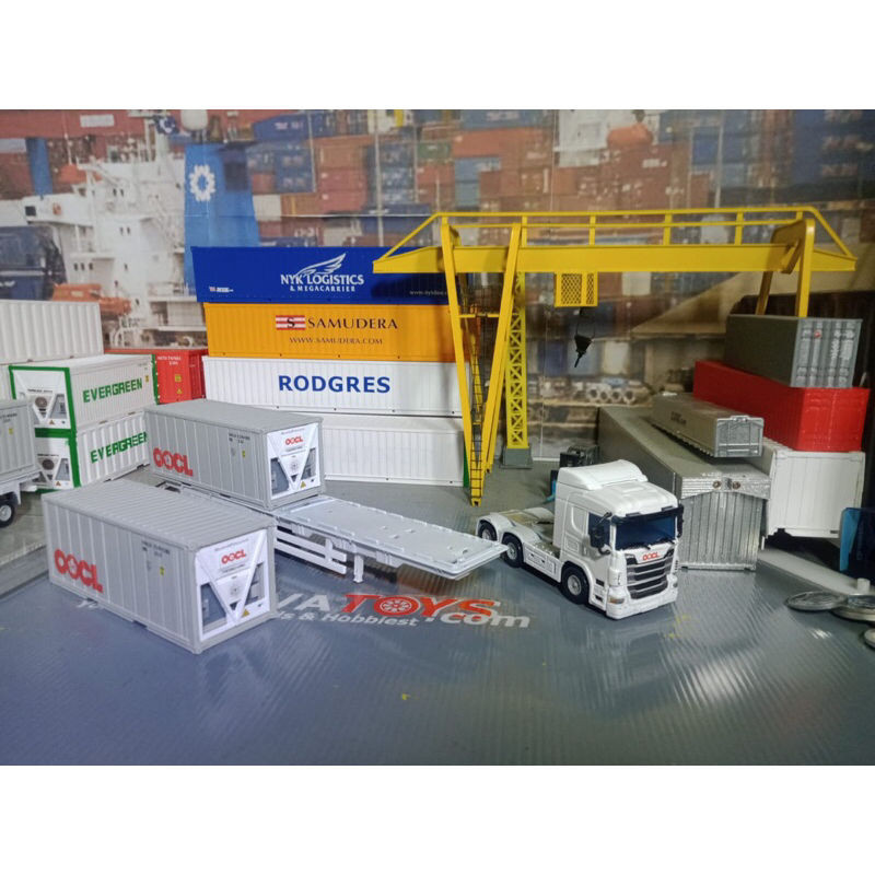 Jual Diecast Truck Custom container OOCL 20 Feet FT Dry Reefer scala 48 ...