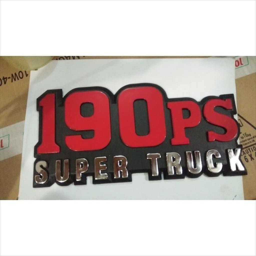 Jual Emblem Logo Sticker Tempelan Tulisan 190PS 190 PS Super Truck | Shopee Indonesia