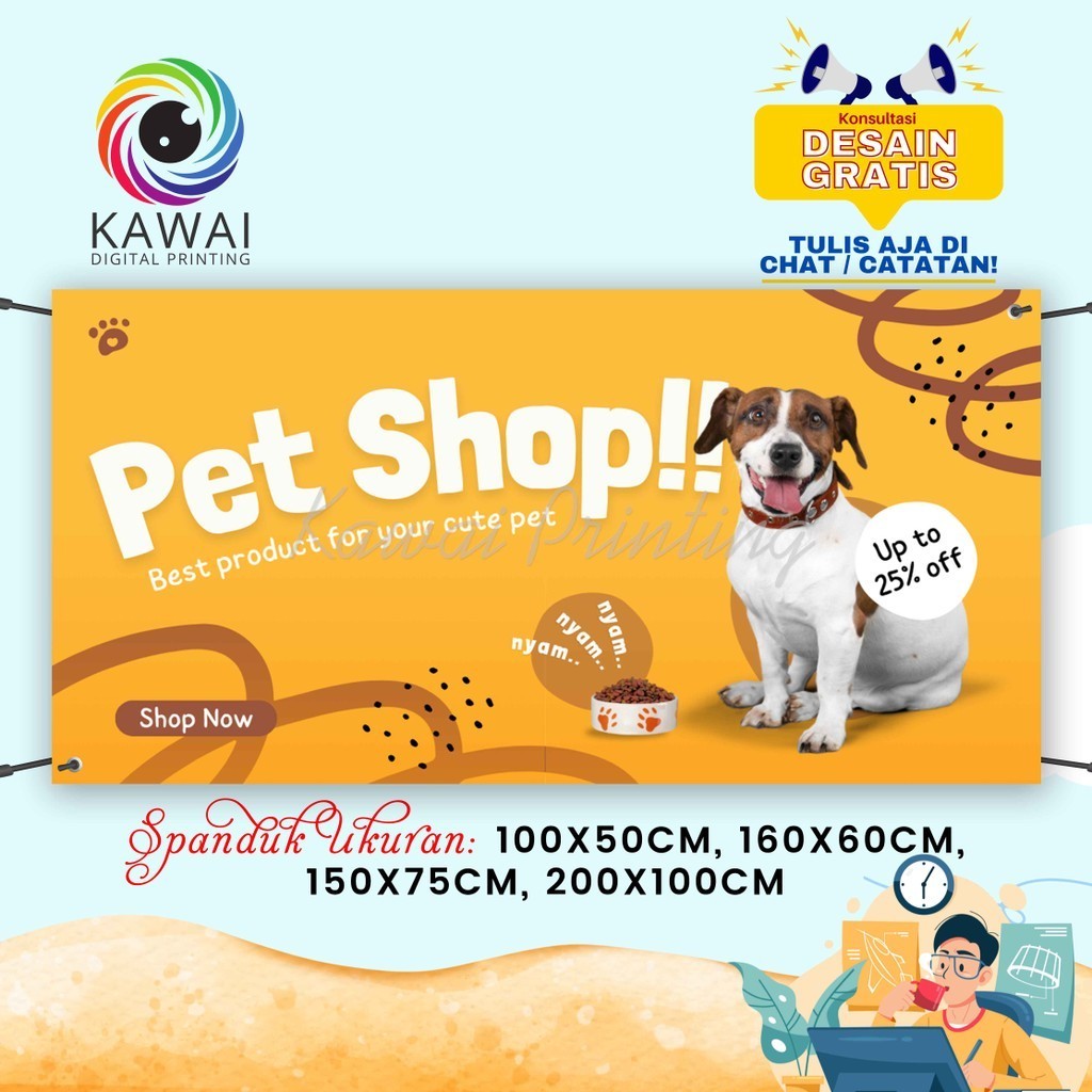 Jual Spanduk Banner MMT Jual Beli Binatang Pet Shop Kuning Bisa Rekuest ...