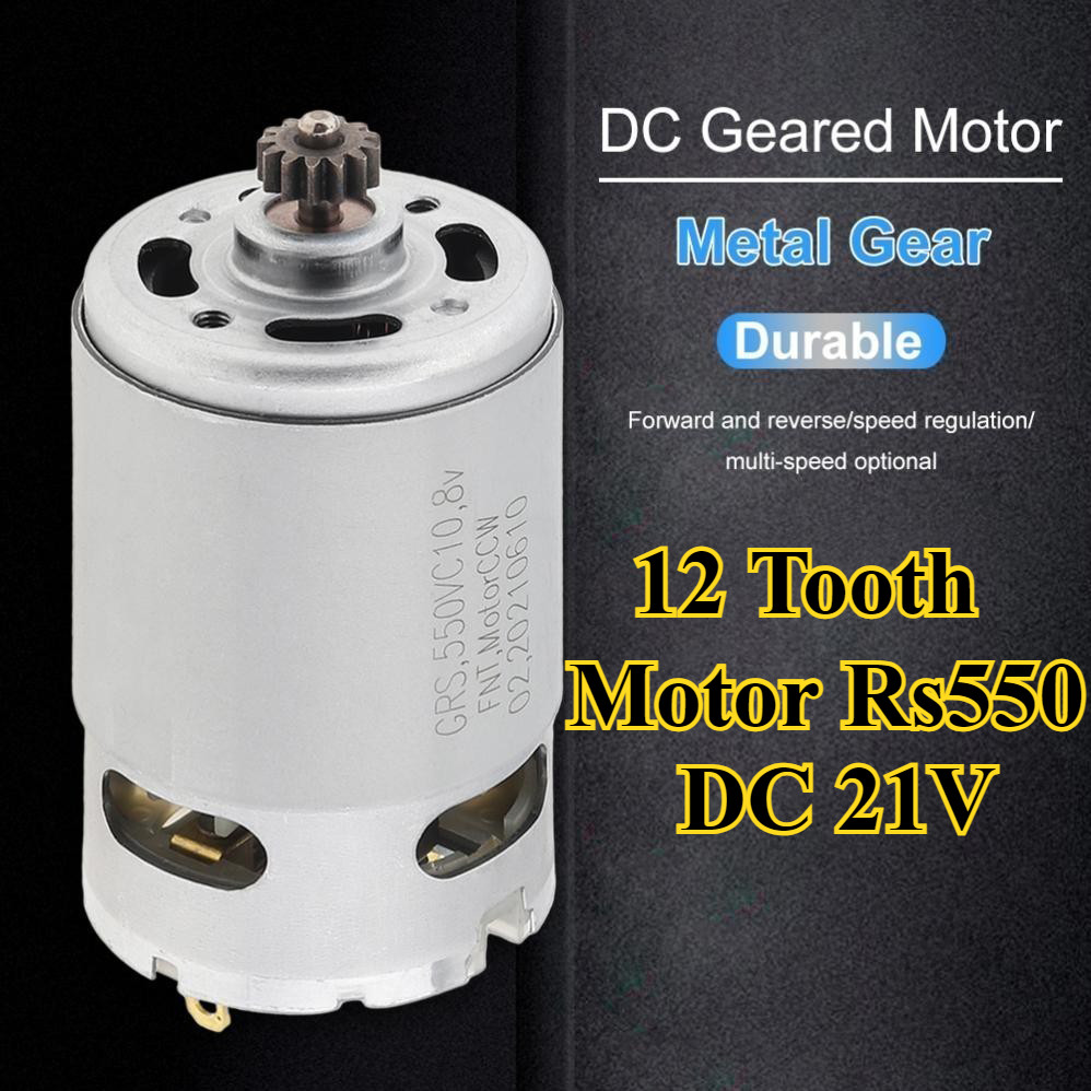 Jual RS550 Motor Dinamo DC 12V 16,8V 21V 25V Motor RS-550 High speed Pengganti Bor Baterai ...